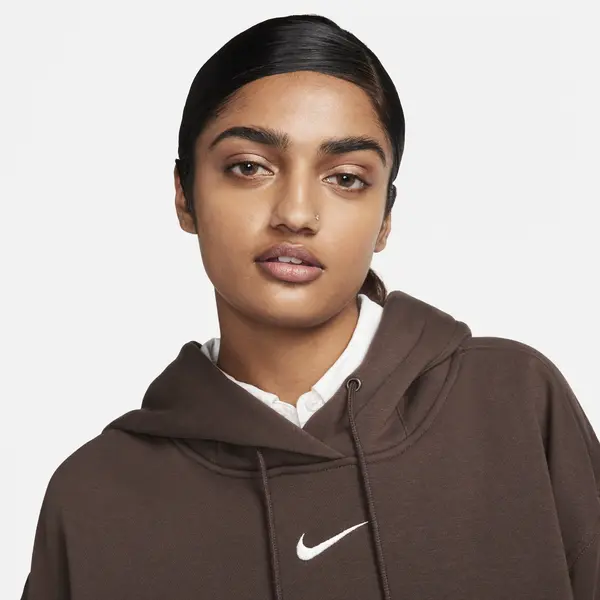 Nike Sportswear Phoenix Fleece Oversized Pullover Hoodie - Brown