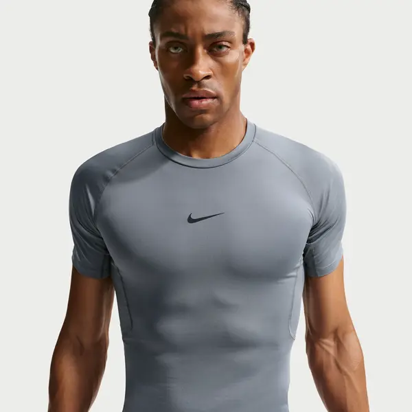 Nike Pro Dri-fit Tight Short-sleeve Fitness Top - Grey