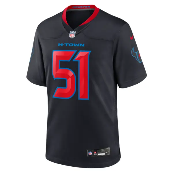 Nike Houston Texans Nfl Game Football Jersey - Blue