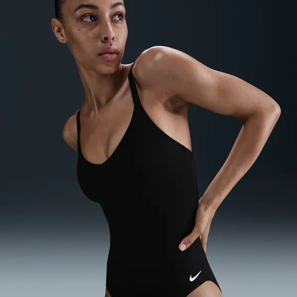 Nike Effortless Essential V-neck One Piece - Black