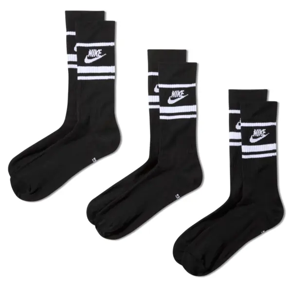 Nike Dri-fit Everyday Essential Crew Socks - Black