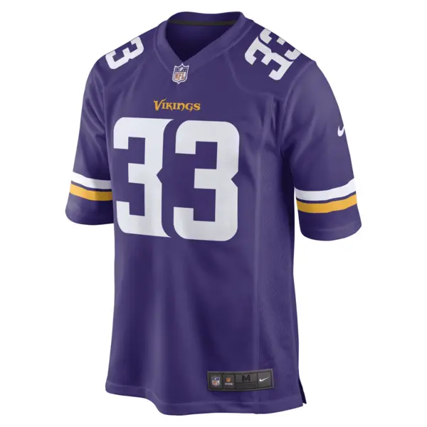 Nike Aaron Jones Minnesota Vikings Nfl Game Football Jersey - Purple