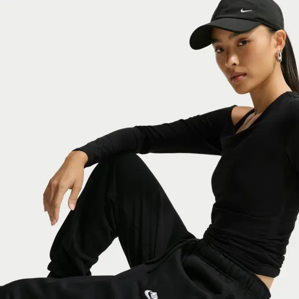 Nike Sportswear Club Fleece Mid-rise Oversized Sweatpants - Black