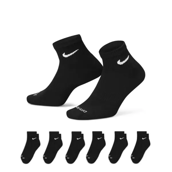 Nike Everyday Plus Cushioned Training Ankle Socks - Black