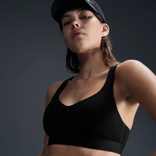 Nike Indy High Support Padded Adjustable Sports Bra - Black