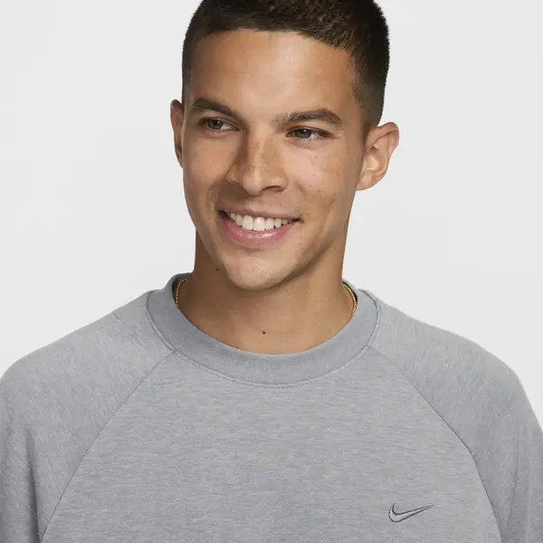 Nike Primary Fleece Dri-fit Uv Performance Crew - Grey