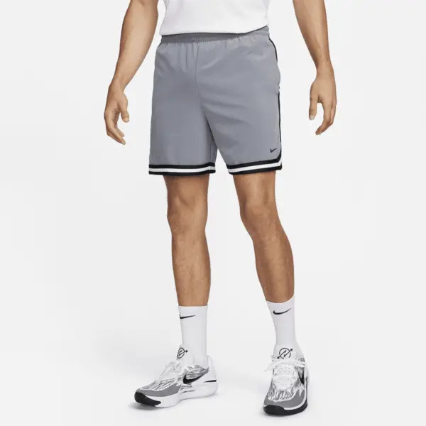 Nike Dri-fit 6" Uv Woven Basketball Shorts - Grey