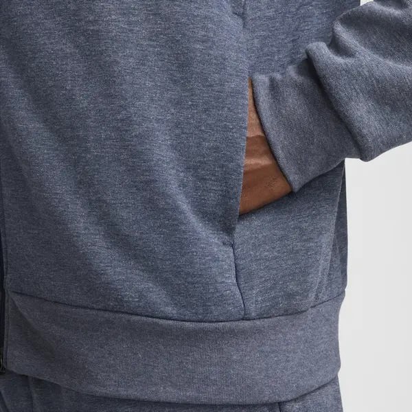 Nike Primary Fleece Dri-fit Uv Full-zip Performance Hoodie - Blue