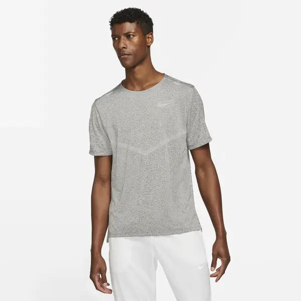 Nike Rise 365 Dri-fit Short-sleeve Running Top - Grey