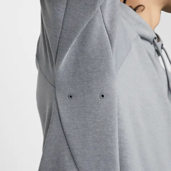 Nike Primary Fleece Dri-fit Uv Pullover Performance Hoodie - Grey