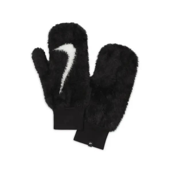Nike Plush Knit Mittens - Black