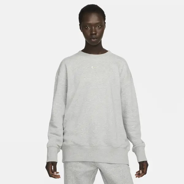 Nike Phoenix Fleece Oversized Crew-neck Sweatshirt - Grey