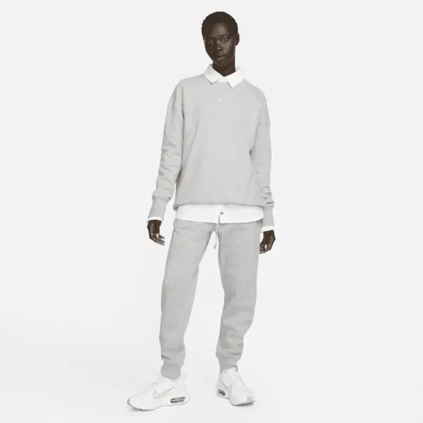 Nike Phoenix Fleece Oversized Crew-neck Sweatshirt - Grey