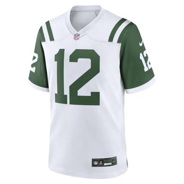 Nike Joe Namath New York Jets Nfl Game Football Jersey - White