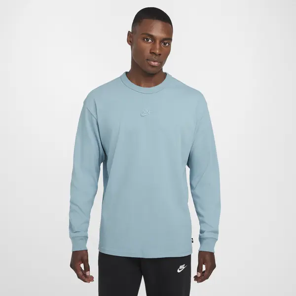 Nike Sportswear Premium Essentials Long-Sleeve T-Shirt In Blue