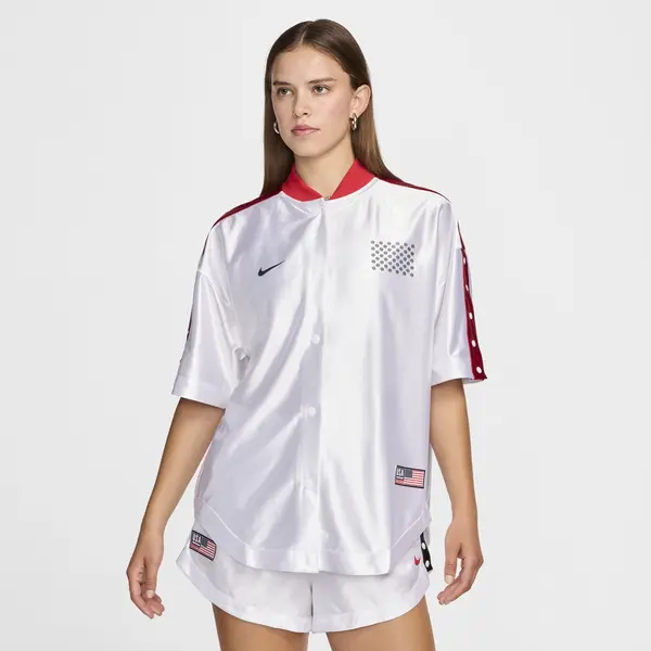 Nike Usa Village Basketball Seasonal Top - White