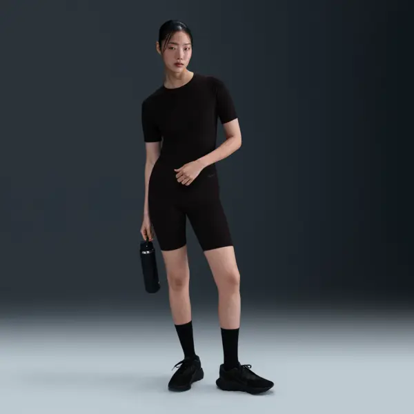 Nike Zenvy Rib Dri-fit Short-sleeve Top - Black