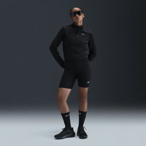 Nike Sportswear Phoenix Plush Slim Long-sleeve 1/2-zip Top - Black