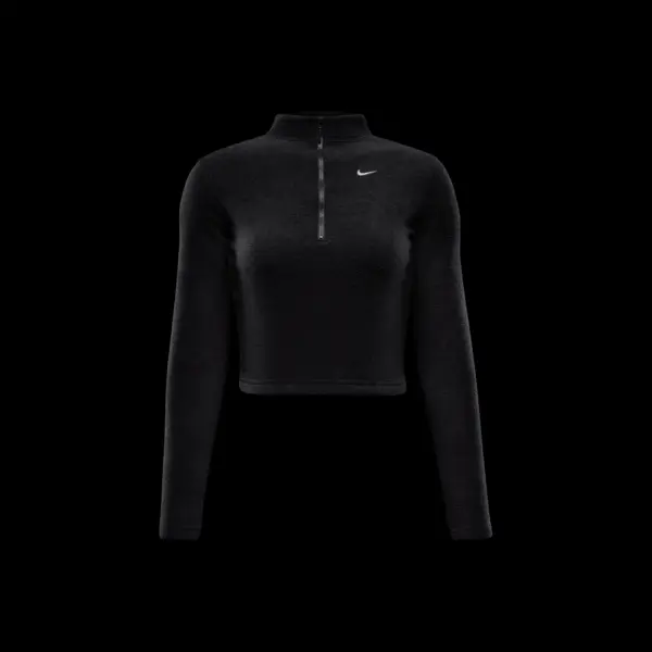 Nike Sportswear Phoenix Plush Slim Long-sleeve 1/2-zip Top - Black