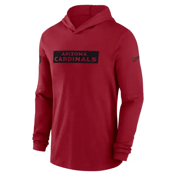 Nike Arizona Cardinals Sideline Dri-fit Nfl Long-sleeve Hooded Top - Red