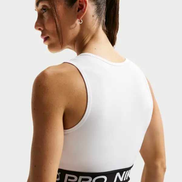 Nike Pro Dri-fit Cropped Tank Top - White