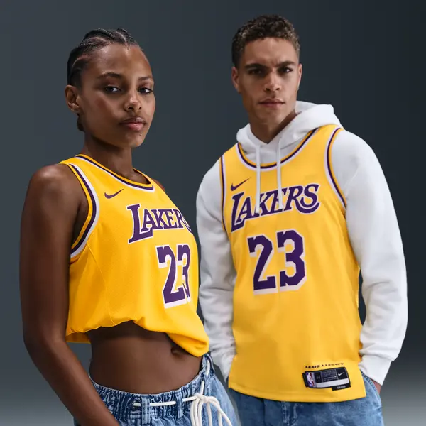 Nike Lebron James Los Angeles Lakers Icon Edition 2022/23 Dri-fit Nba Swingman Jersey - Yellow