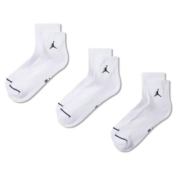 JORDAN Everyday Ankle Socks - White