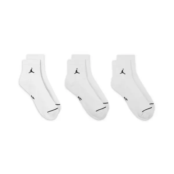 JORDAN Everyday Ankle Socks - White
