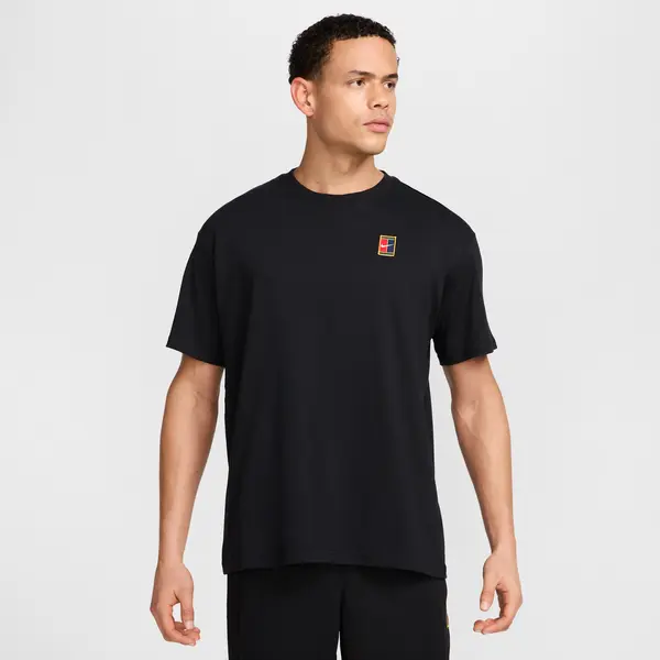 Nike Court Max90 Tennis T-Shirt - Black | Editorialist
