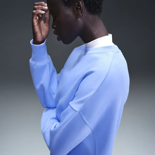 Nike Sportswear Phoenix Fleece Over-oversized Crew-neck Sweatshirt - Blue