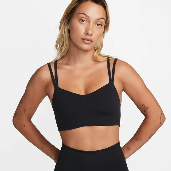 Nike Zenvy Strappy Light-support Padded Sports Bra - Black