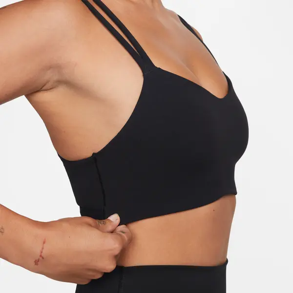 Nike Zenvy Strappy Light-support Padded Sports Bra - Black
