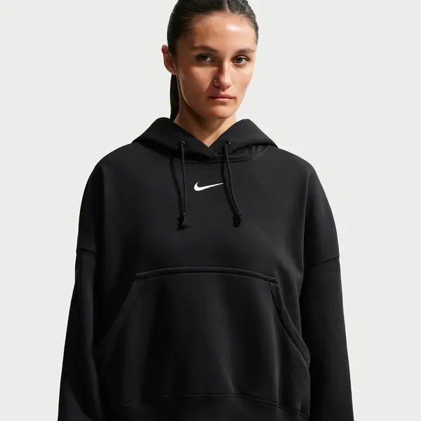 Nike Phoenix Fleece Pullover Hoodie - Black