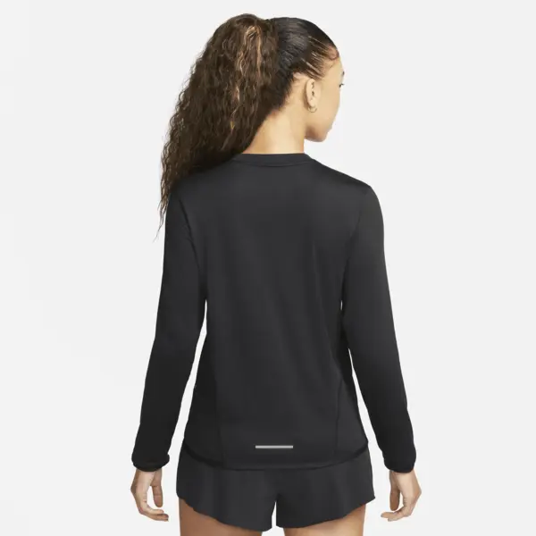 Nike Dri-fit Swift Element Uv Crew-neck Running Top - Black