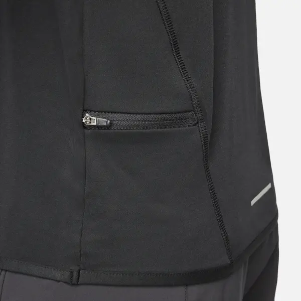 Nike Dri-fit Swift Element Uv Crew-neck Running Top - Black