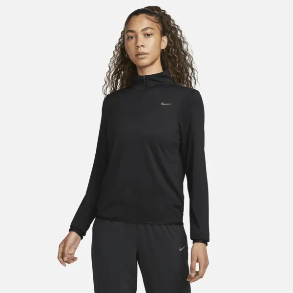 Nike Swift Element Uv Protection 1/4-zip Running Top - Black