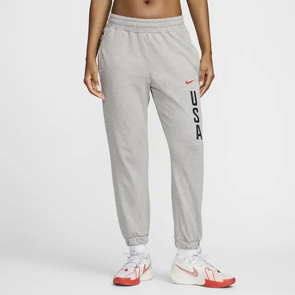 Nike Usa Practice Basketball Fleece Pant - Grey