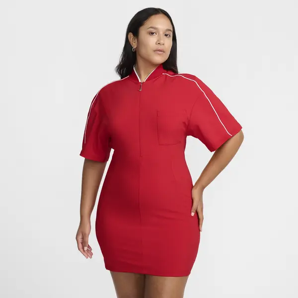 strapless open back dress No Comparison Red Floral Embroidered Mini Shift Dress main image 0