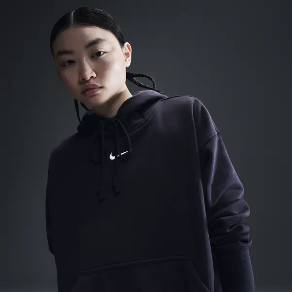 Nike Sportswear Phoenix Fleece Oversized Pullover Hoodie - Black