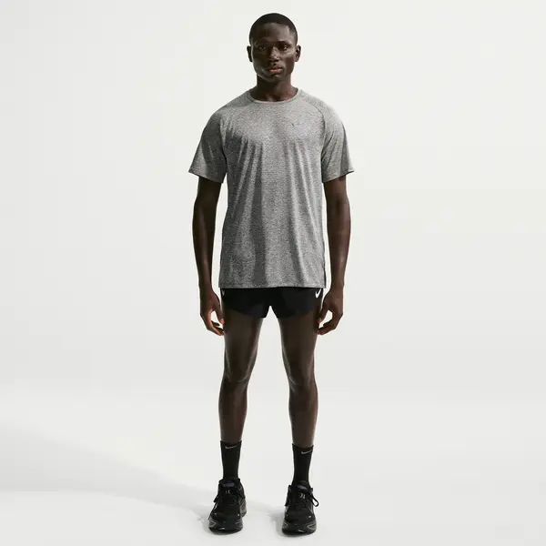 Nike Stride Dri-fit Adv Short-sleeve Running Top - Grey