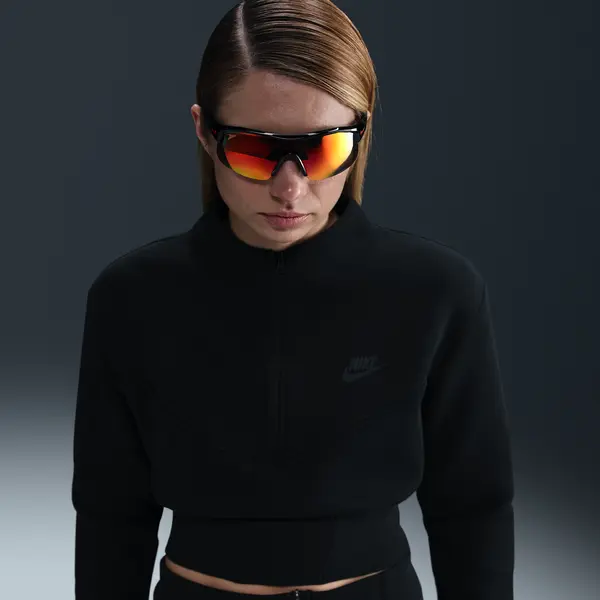 Nike Sportswear Tech Fleece Cropped 1/2-zip Top - Black