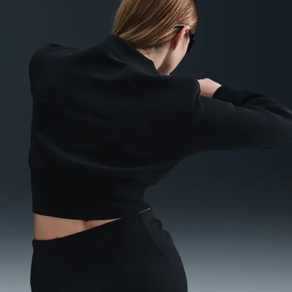 Nike Sportswear Tech Fleece Cropped 1/2-zip Top - Black