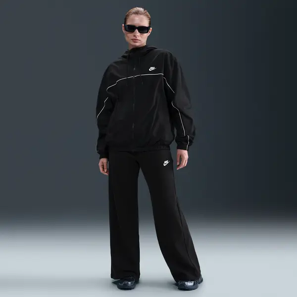 Nike Sportswear Club Fleece Mid-rise Wide-leg Sweatpants - Black