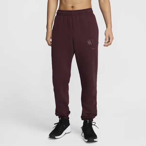 Nike Swoosh Dri-fit Fleece Fitness Jogger Pants - Red