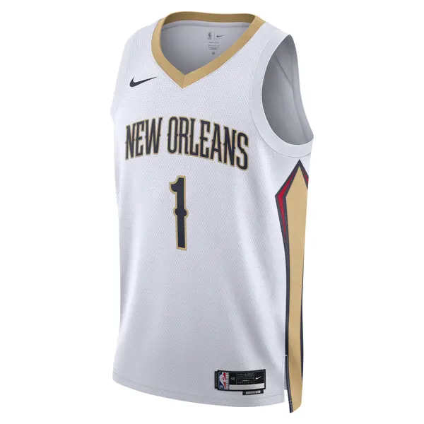 Nike New Orleans Pelicans Association Edition Dri-fit Nba Swingman Jersey - White