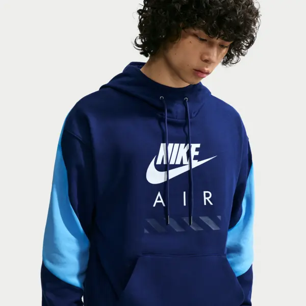 Nike Air Fleece Pullover Hoodie - Blue