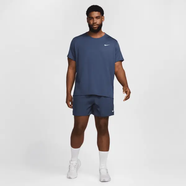Nike Miler Dri-fit Uv Short-sleeve Running Top - Blue