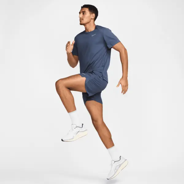 Nike Miler Dri-fit Uv Short-sleeve Running Top - Blue