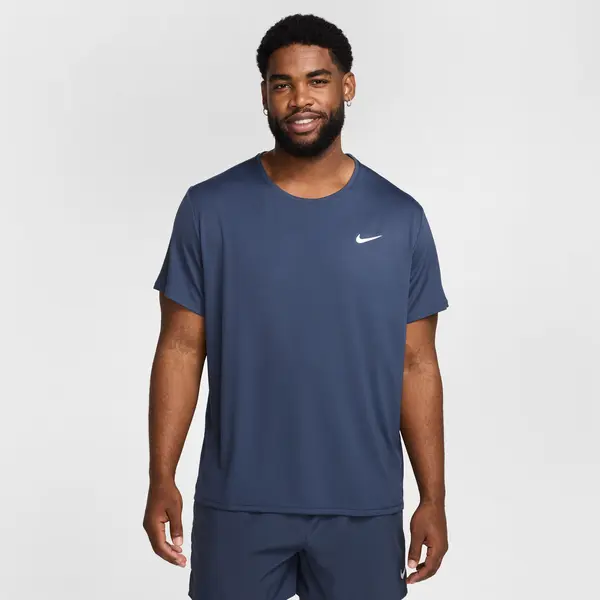 Nike Miler Dri-fit Uv Short-sleeve Running Top - Blue