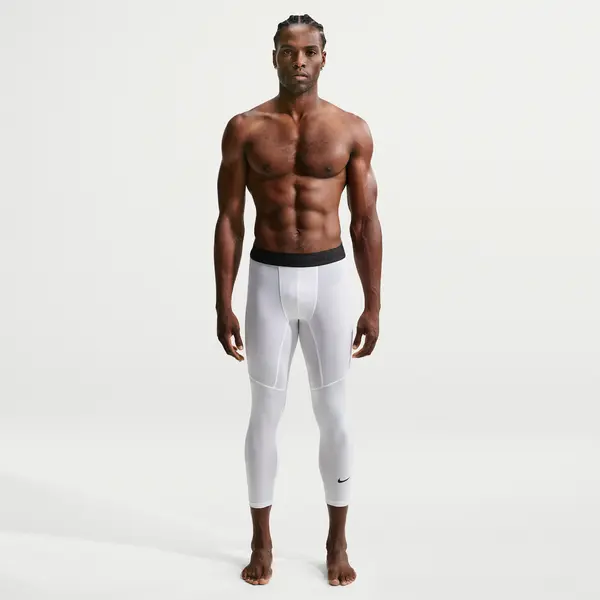 Nike Pro Dri-fit 3/4-length Fitness Tights - White